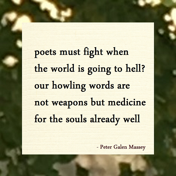 Tanka Poem | “howling words not weapons but medicine” | Peter Galen Massey